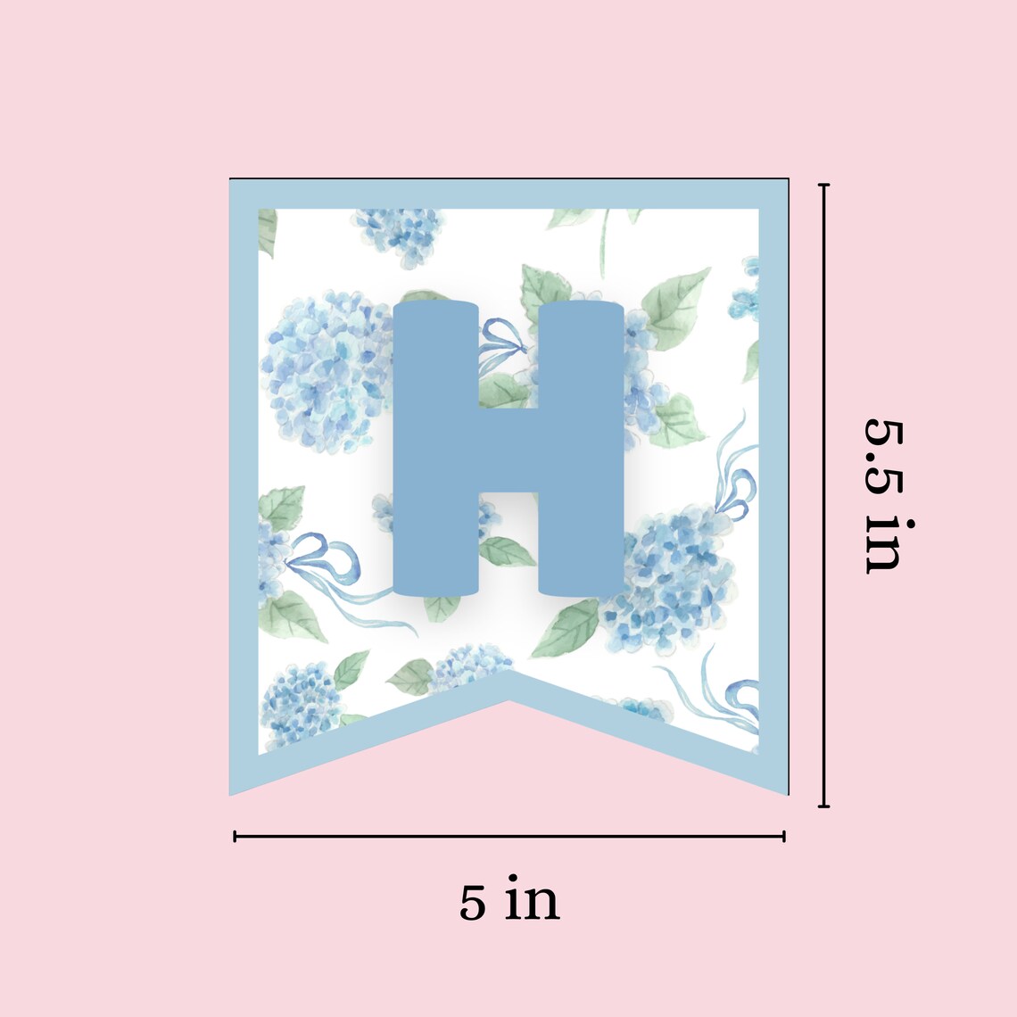 Printable Blue Hydrangea Mothers Day Banner Instant Download, Happy ...