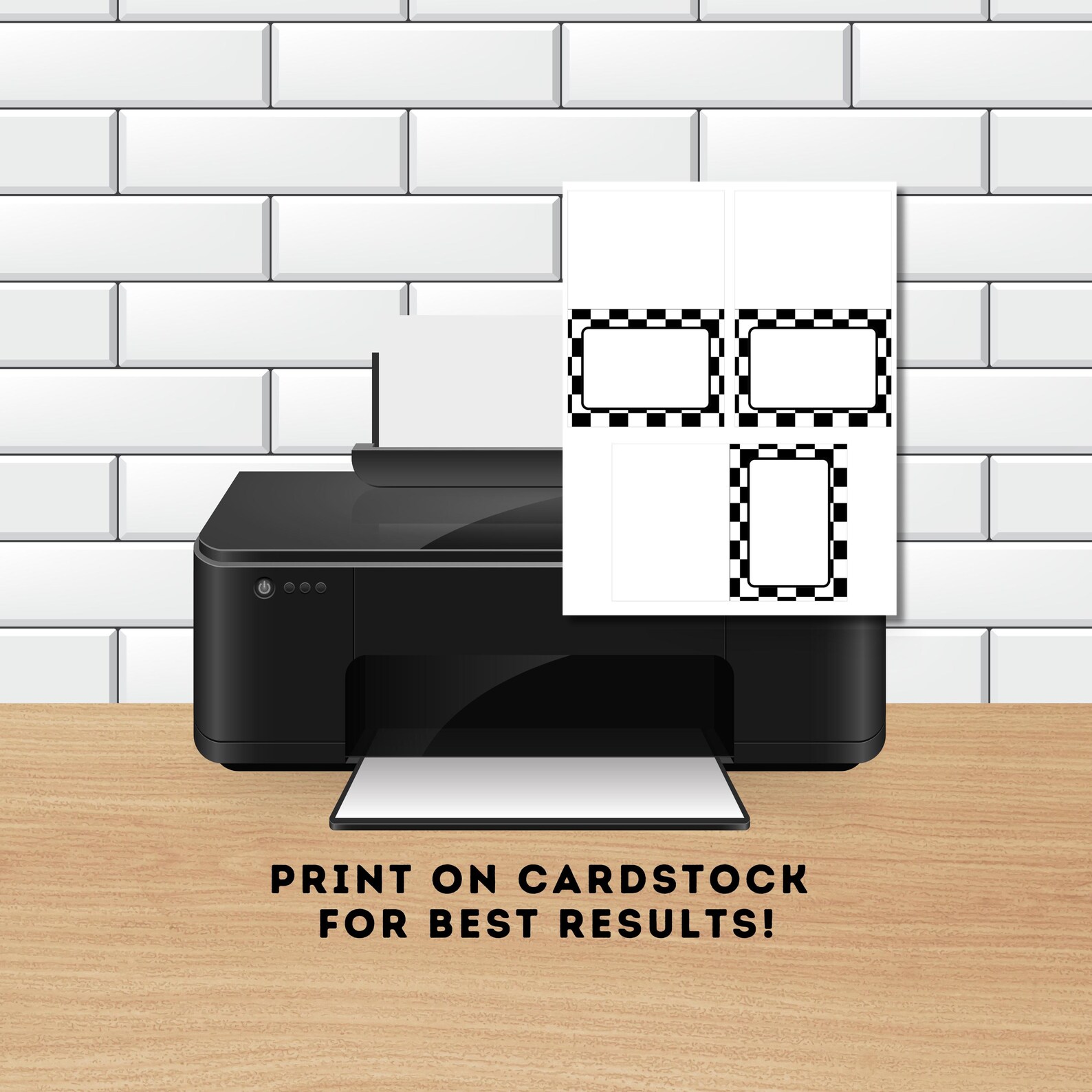 Printable Black Checkered Food Labels, Name and Table Cards | Fast One ...