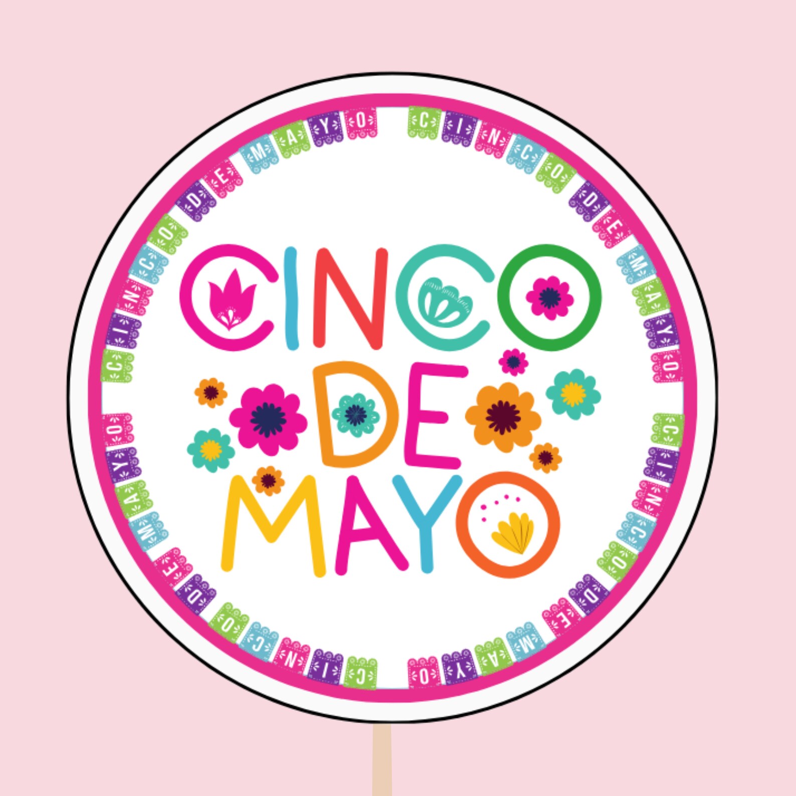 Printable Cinco De Mayo Cupcake Toppers | Instant Download, Colorful ...