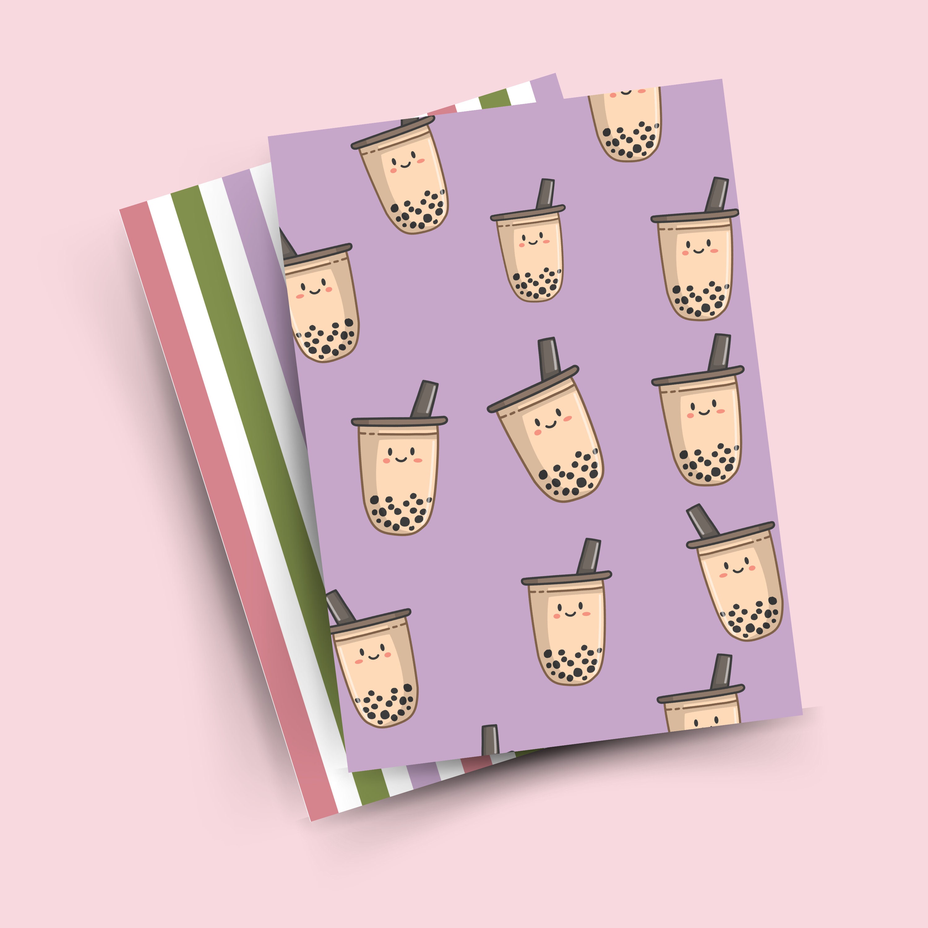 Boba Tea Themed Seamless Digital Paper Bundle Instant Download Matcha ...