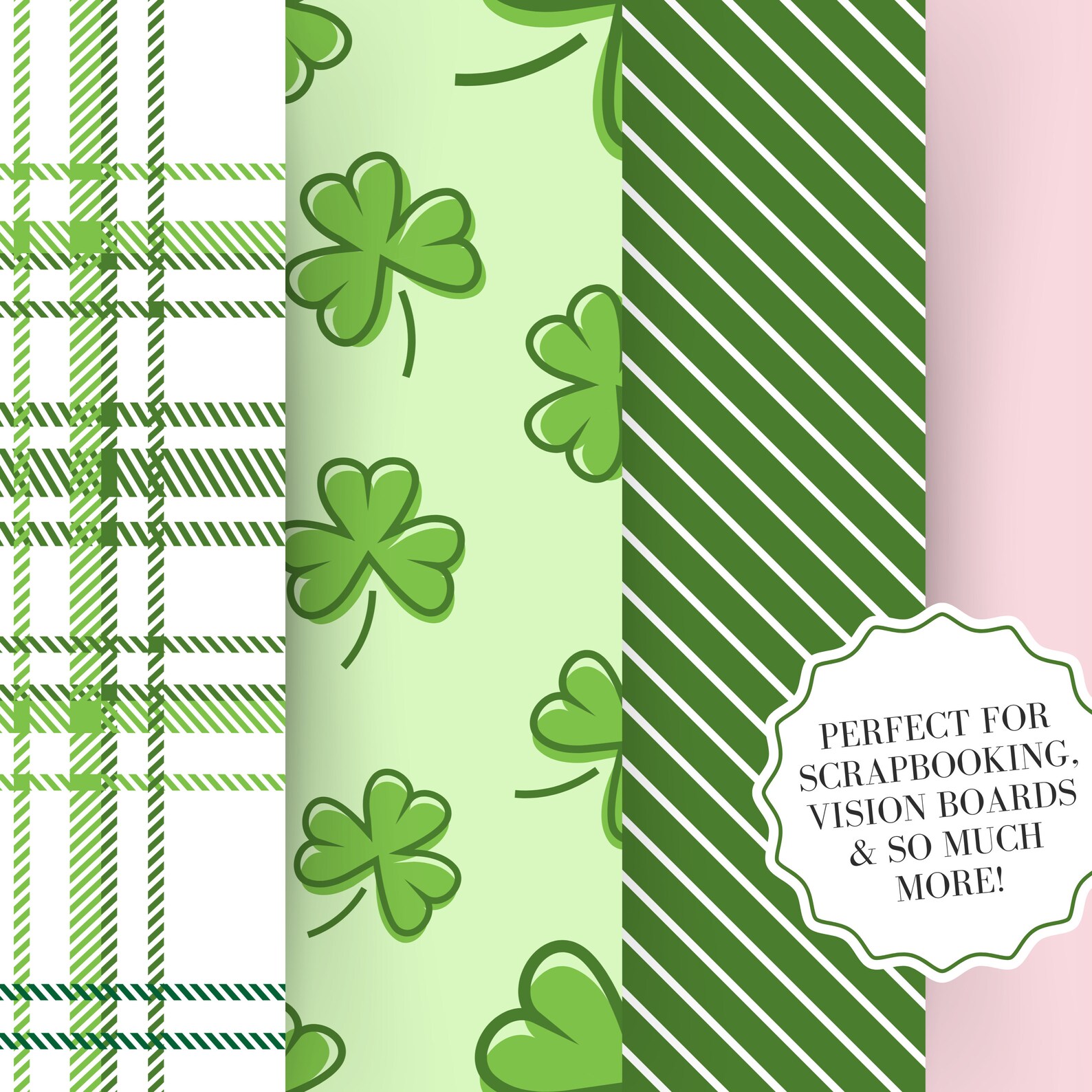 Instant Download St Patricks Day Seamless Digital Paper Patterns and ...