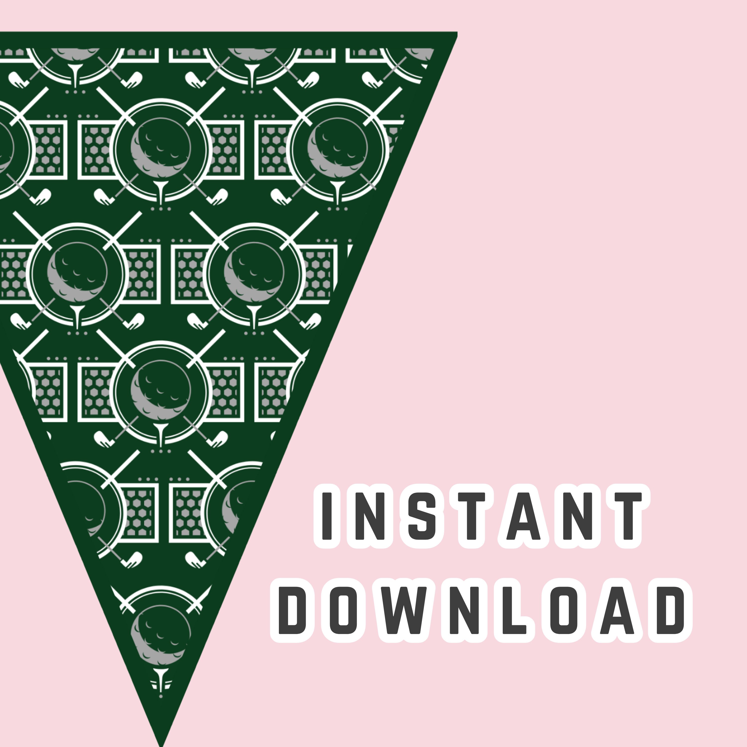 Printable Golf Themed Party Banner Birthday, Bachelor, Retirement Party ...