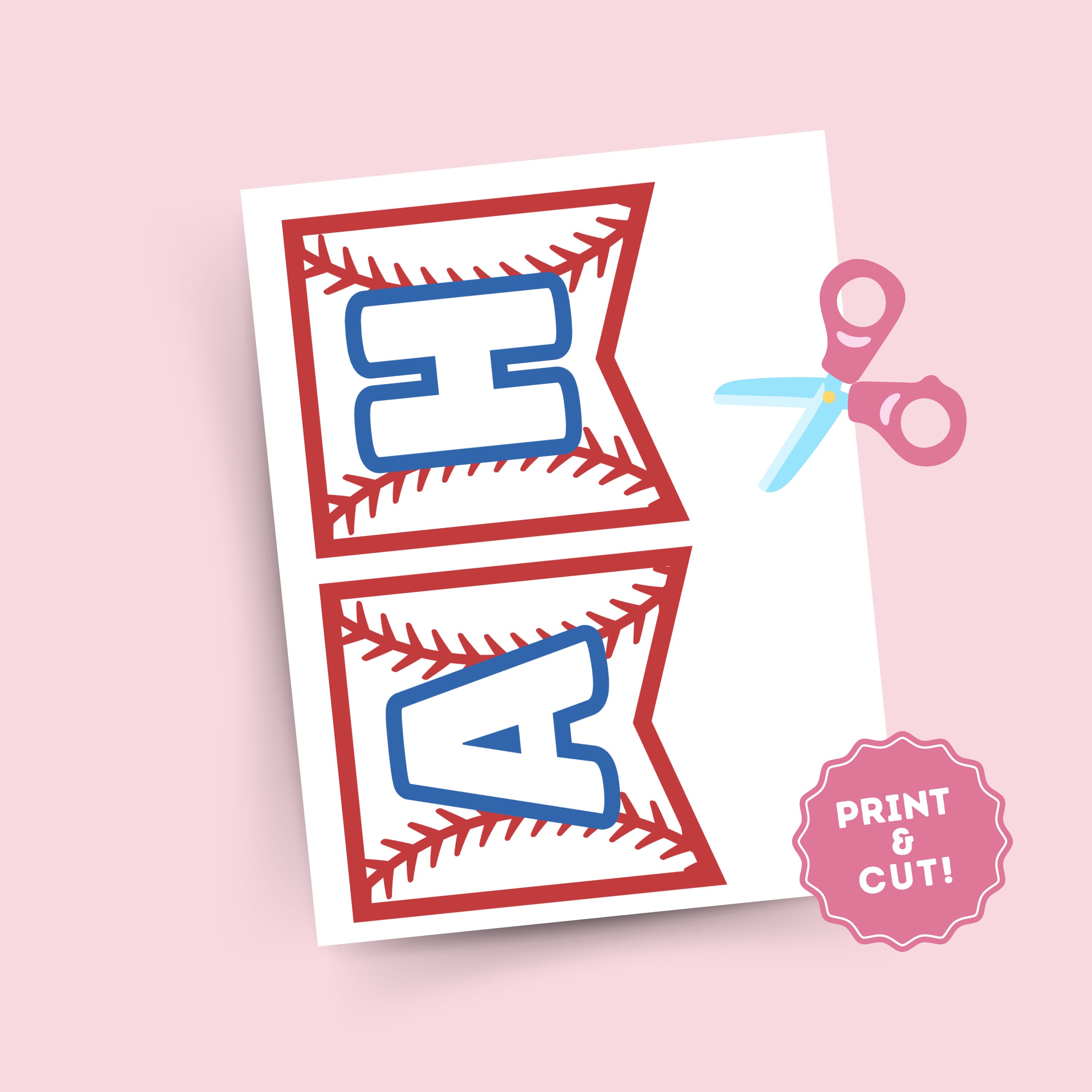 Printable Baseball Father's Day Banner | Decorations for Dad on Father ...