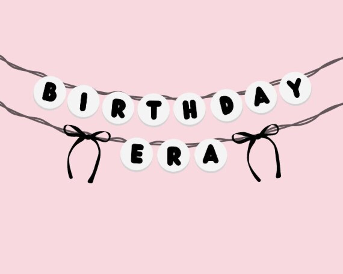 Custom Printable Bead Banner | Instant Download Birthday Era Bead PNG ...