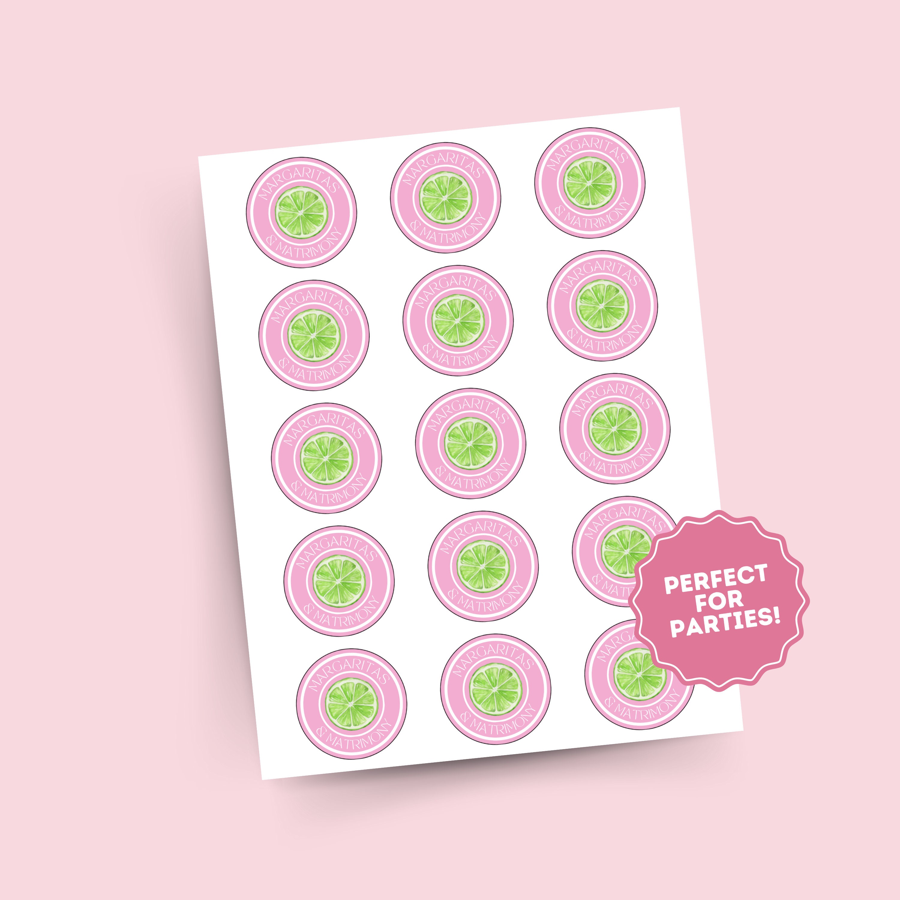 Printable Gelatin Shot Stickers for Margs and Matrimony Themed ...
