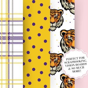 Louisiana Digital Paper Bundle Instant Download, Printable Purple and ...