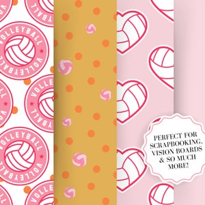 Instant Download Volleyball Digital Paper Bundle, Seamless | Colorful ...