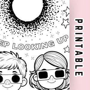 Printable 2024 Total Solar Eclipse Coloring Activity Sheets | Word ...