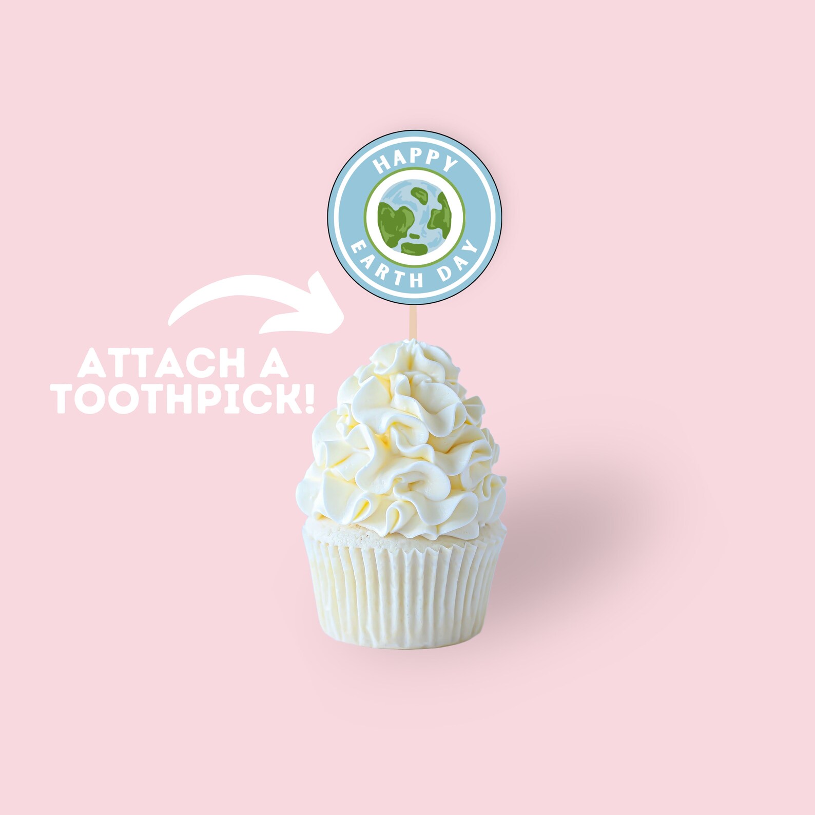 Earth Day Cupcake Toppers | 2024 Earth Day Party Decorations | Reduce ...