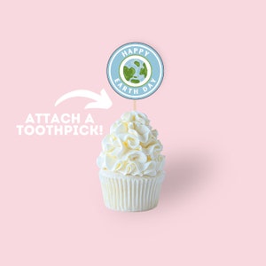 Earth Day Cupcake Toppers | 2024 Earth Day Party Decorations | Reduce ...
