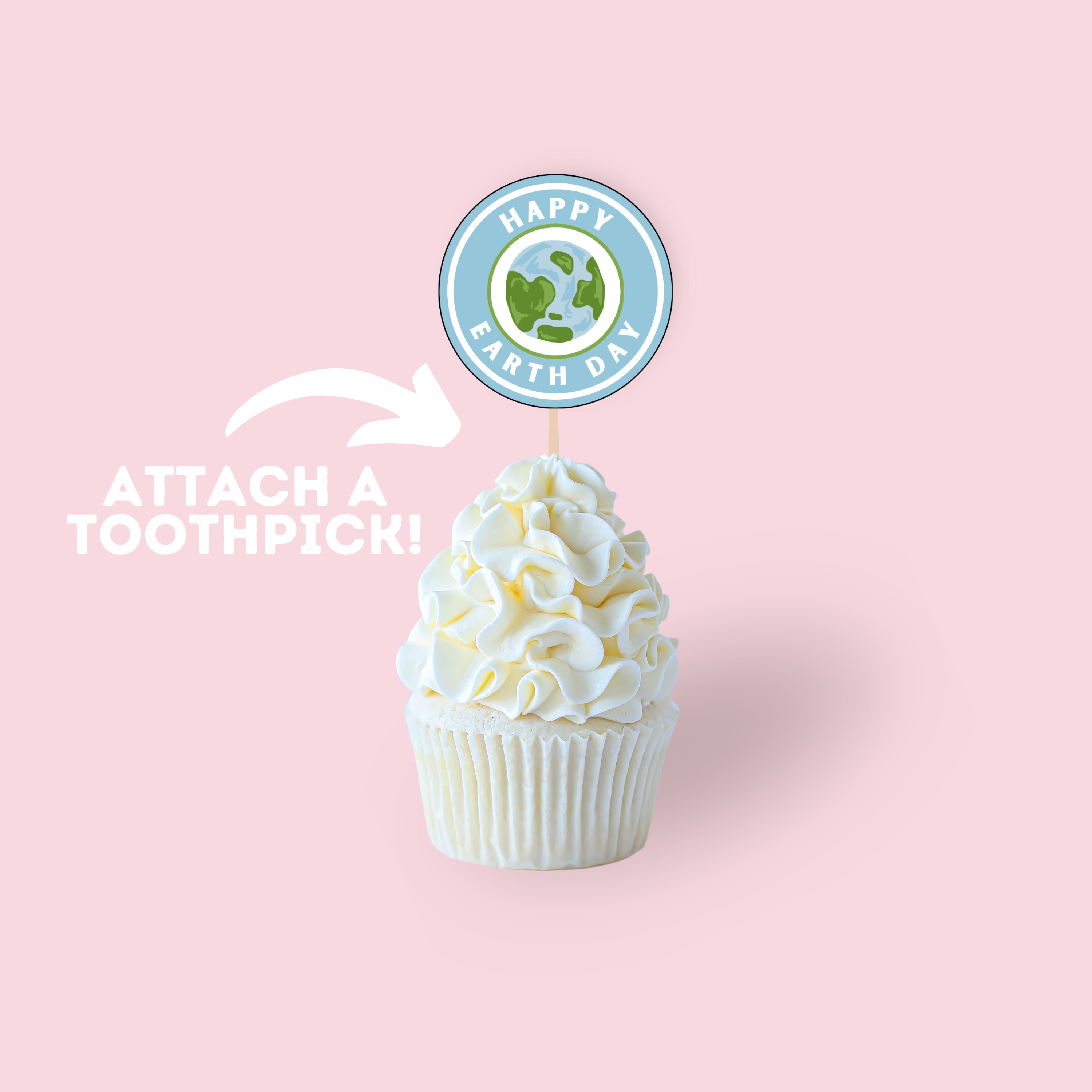 Earth Day Cupcake Toppers 2024 Earth Day Party Decorations Reduce ...