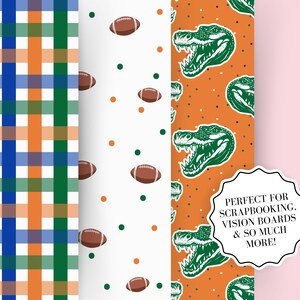 Seamless Gators Digital Paper Bundle | Instant Download, Printable ...