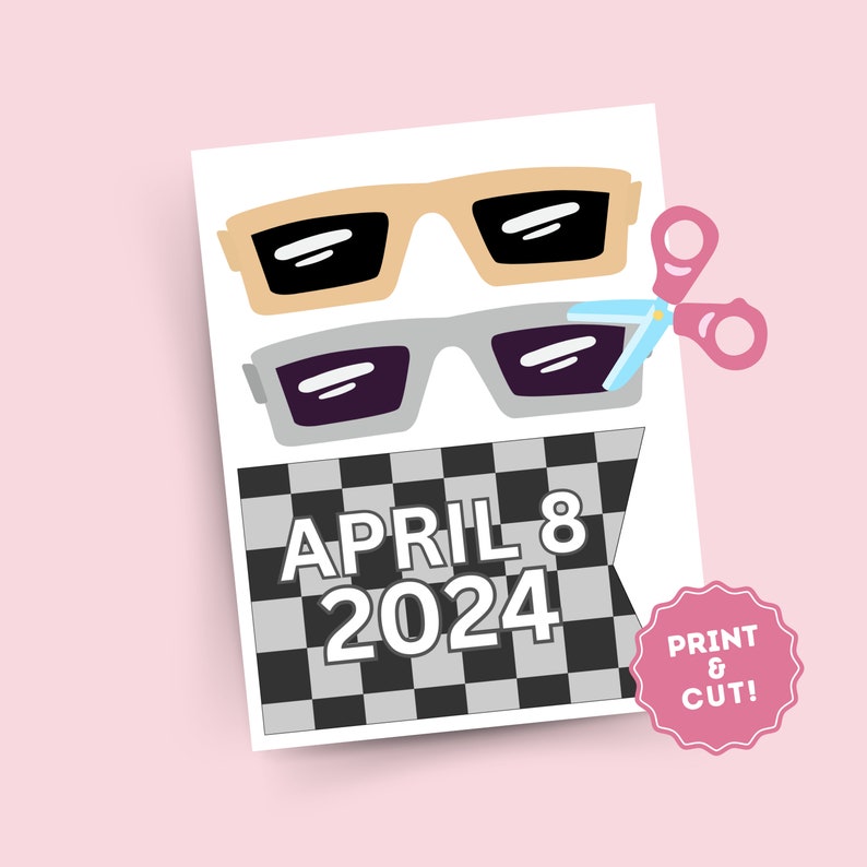 Printable 2024 Total Solar Eclipse Photo Props Signs | Photo Booth ...