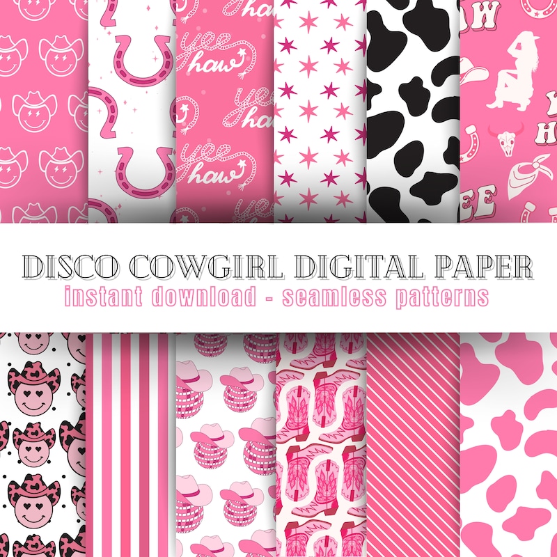 Pink Cowgirl Wallpaper - Etsy