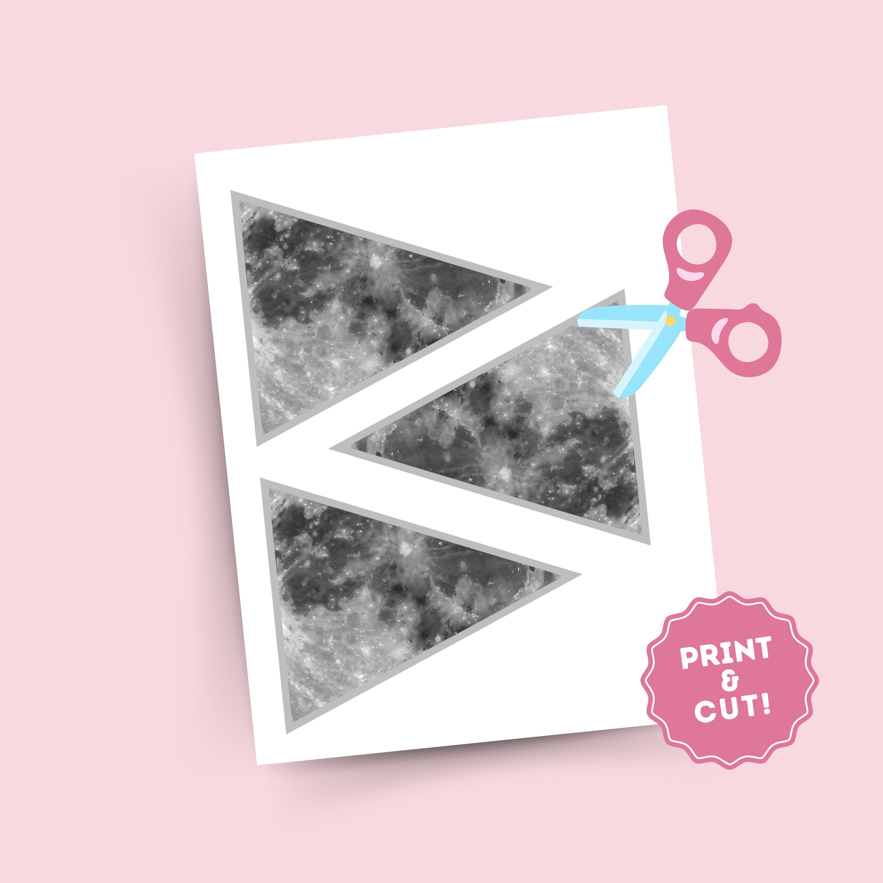 Printable Moon Banner Instant Download and Printable Banner for Total ...