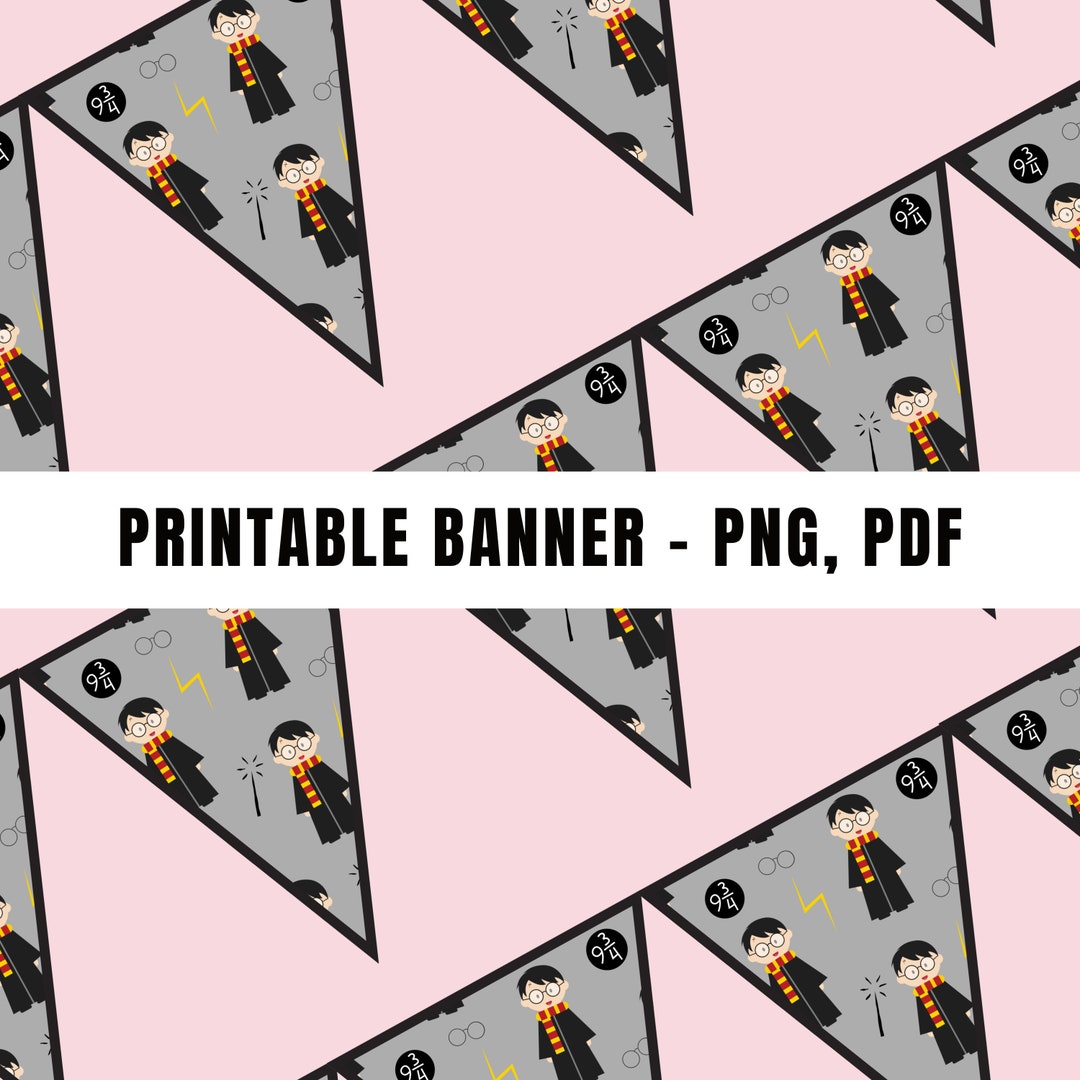 Printable Wizard Banner Instant Download Wizard Theme Party Banner and ...