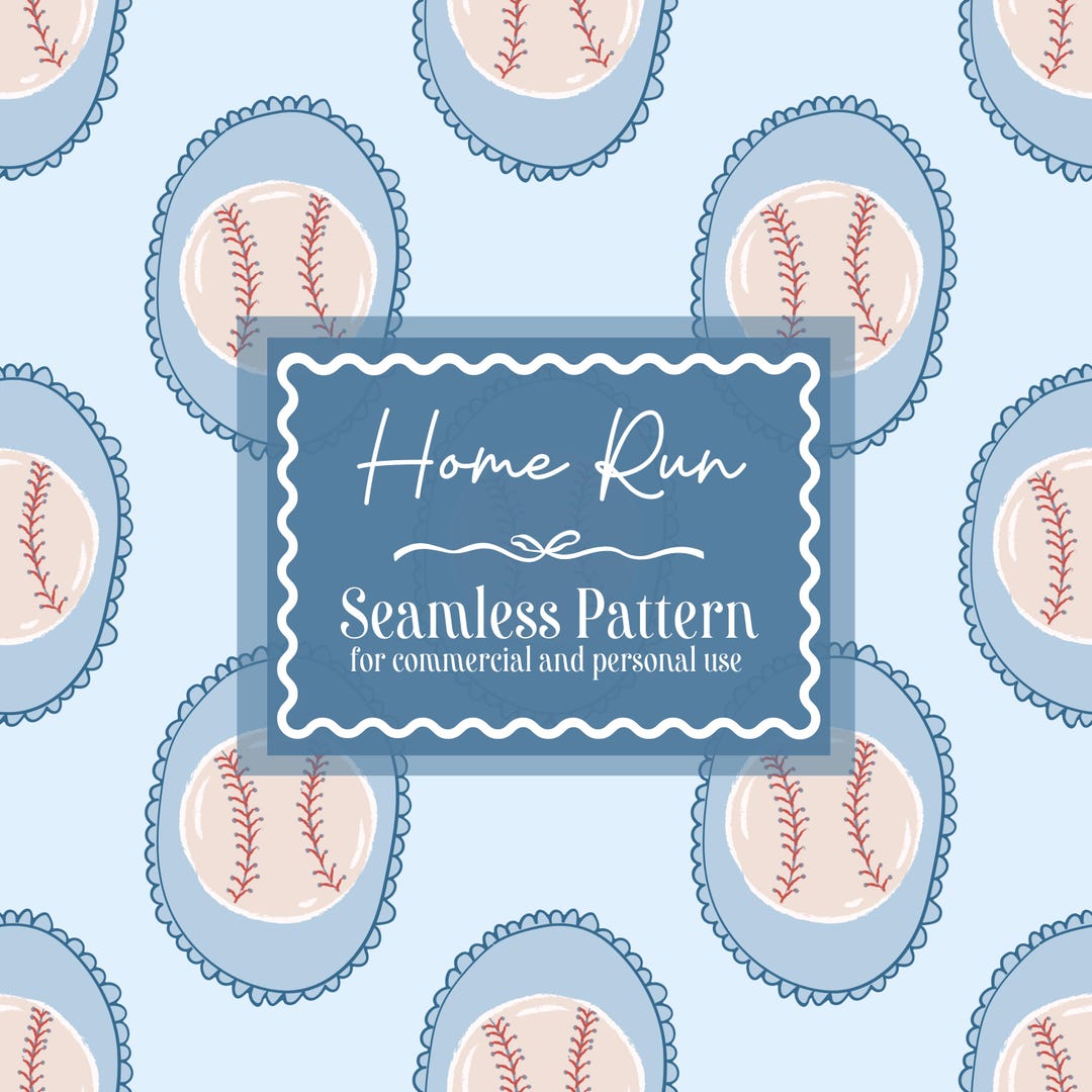 Seamless Baseball Pattern for Brother, Boy Pattern | Light Baby Blue ...
