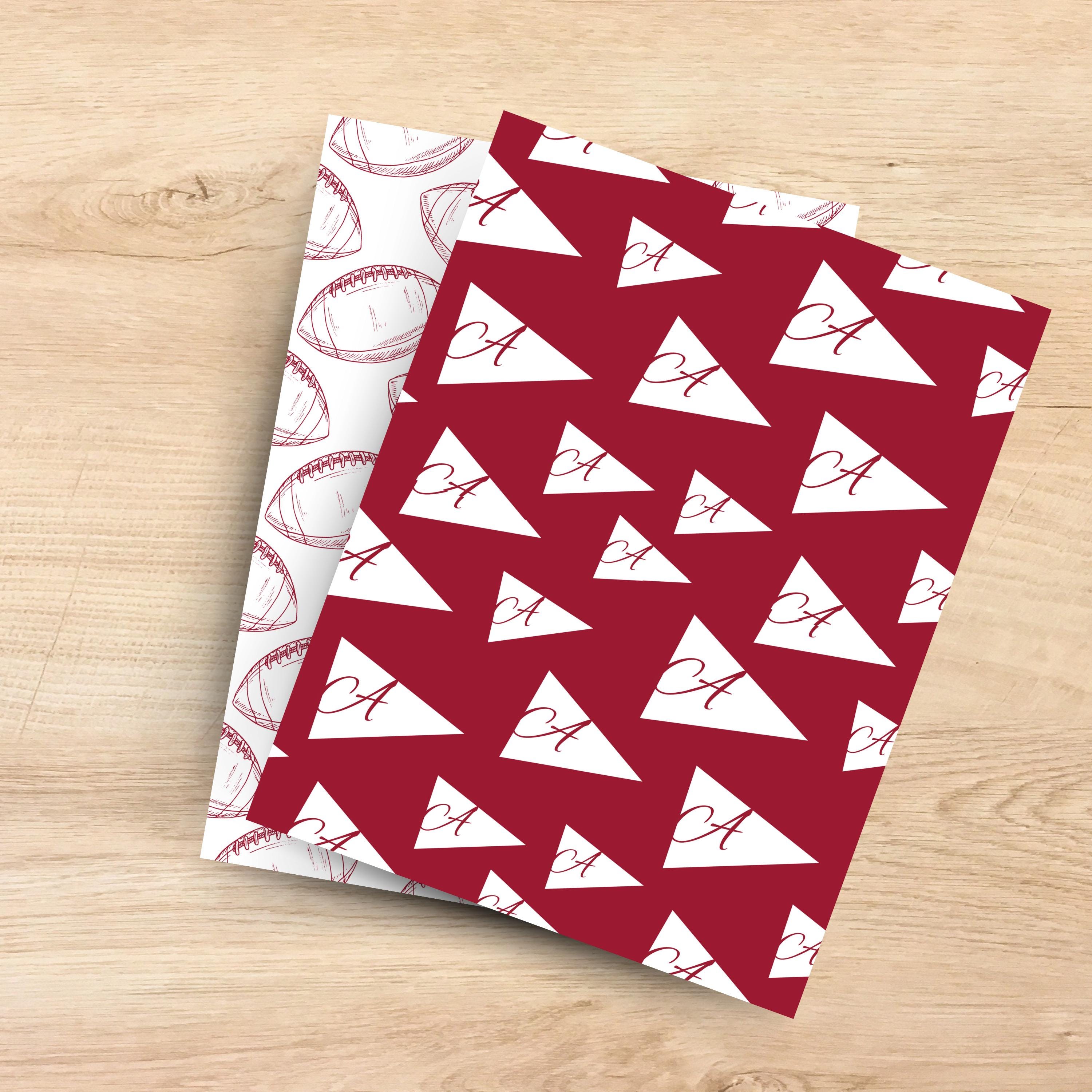Alabama Seamless Digital Paper Bundle | Printable, Crimson Football ...