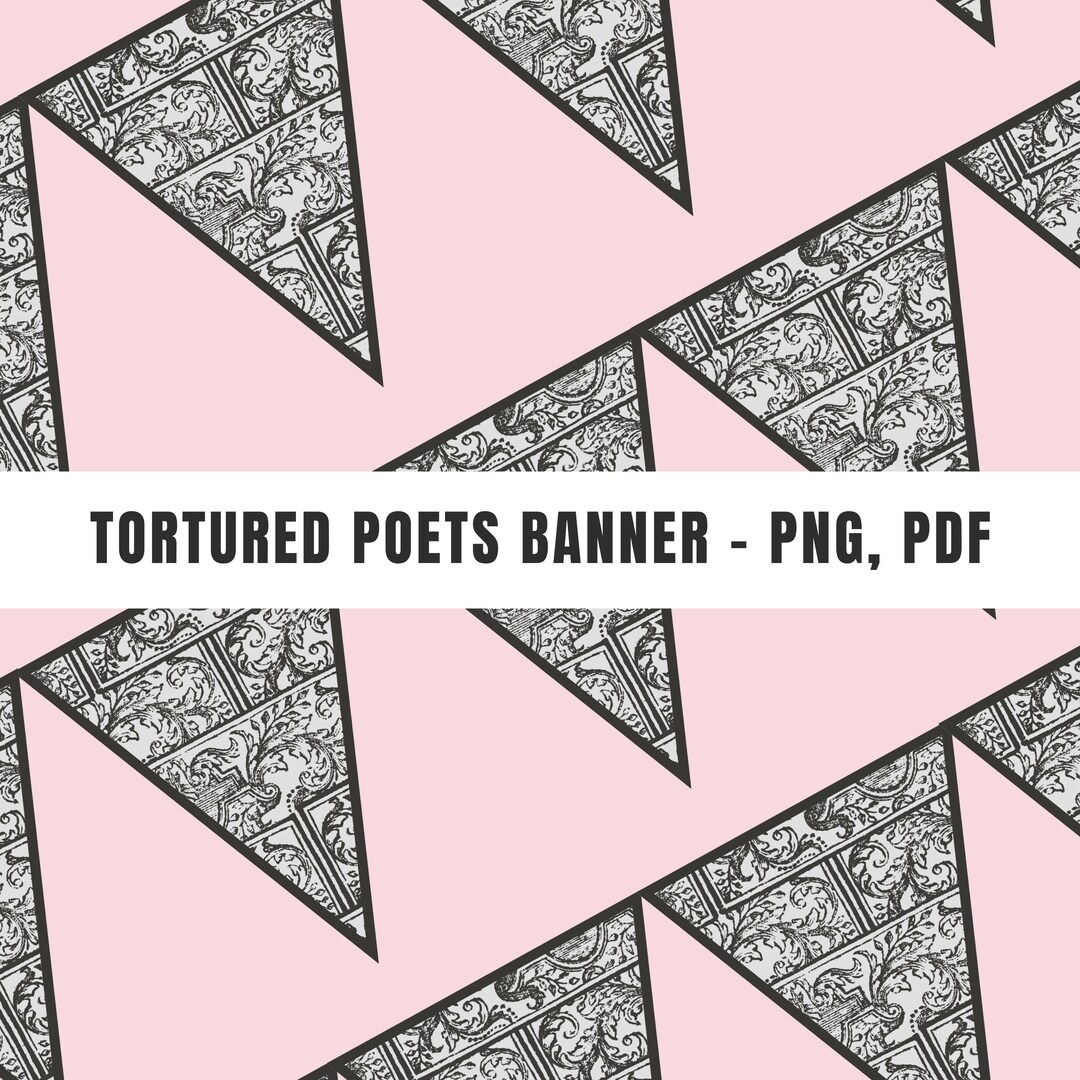 Printable Tortured Poets Banner | Instant Download Poets Department TPD ...