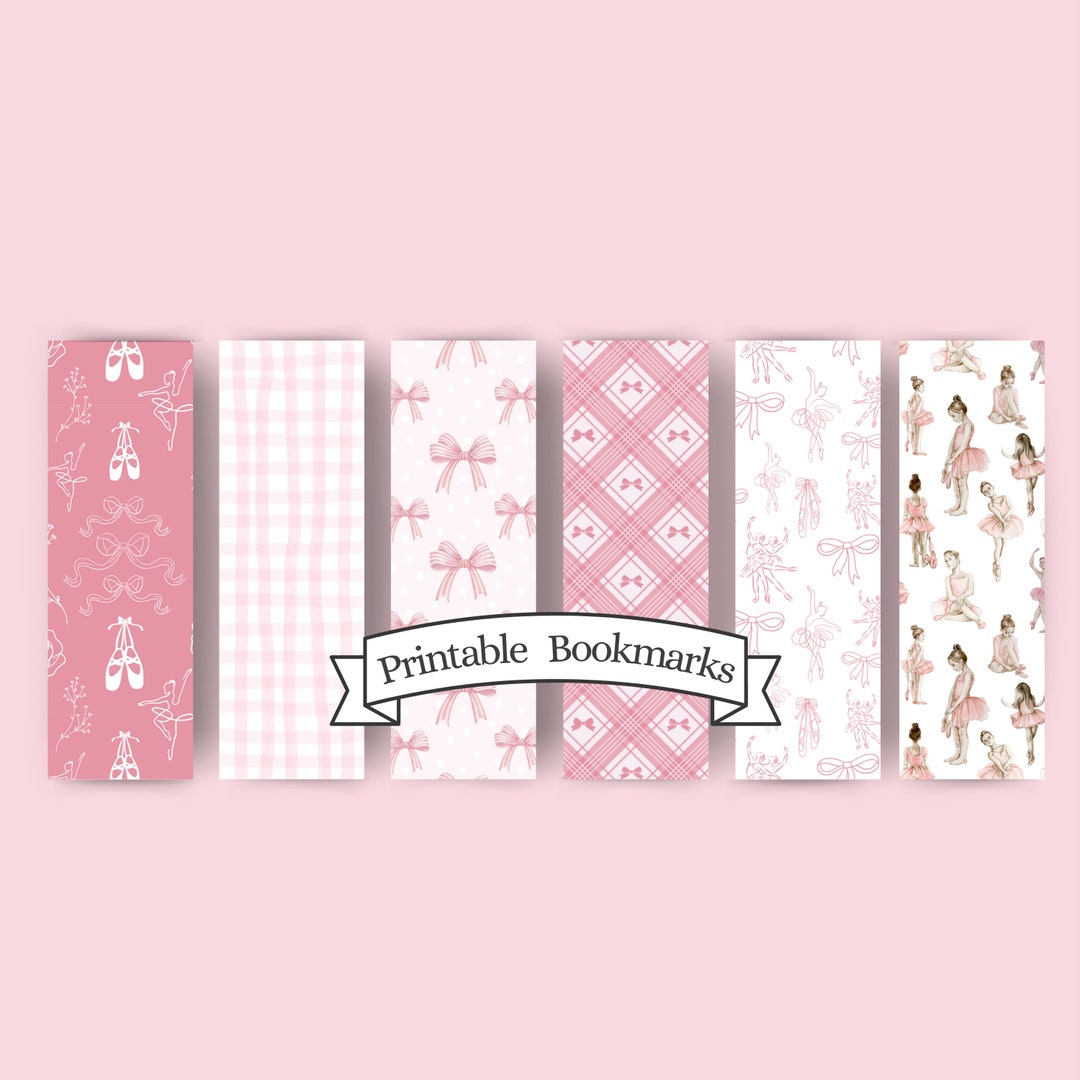 Printable Ballerina Bookmarks for Girls Instant Download and Print ...