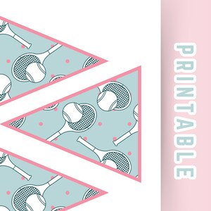 Printable Girly Tennis Banner | Instant Download, Preppy Tennis Match ...