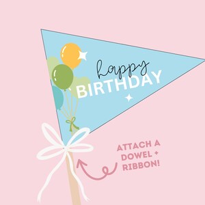 Printable Happy Birthday Pennant Banners for Boys and Girls | Colorful ...