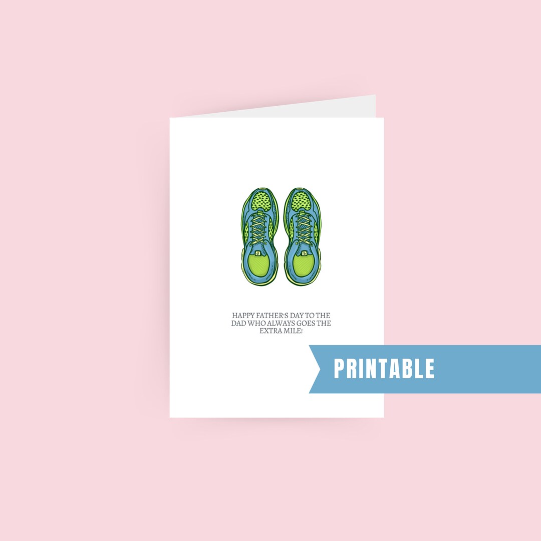 Printable Father's Day Card Running Dad Dads Who Love to Run Instant ...