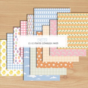 12 X 12 Printed Easter Card Stock Scrapbooking Paper | Crafting Paper ...