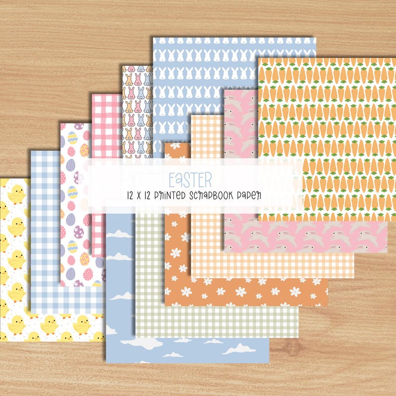 12 X 12 Easter Scrapbook Paper - Etsy