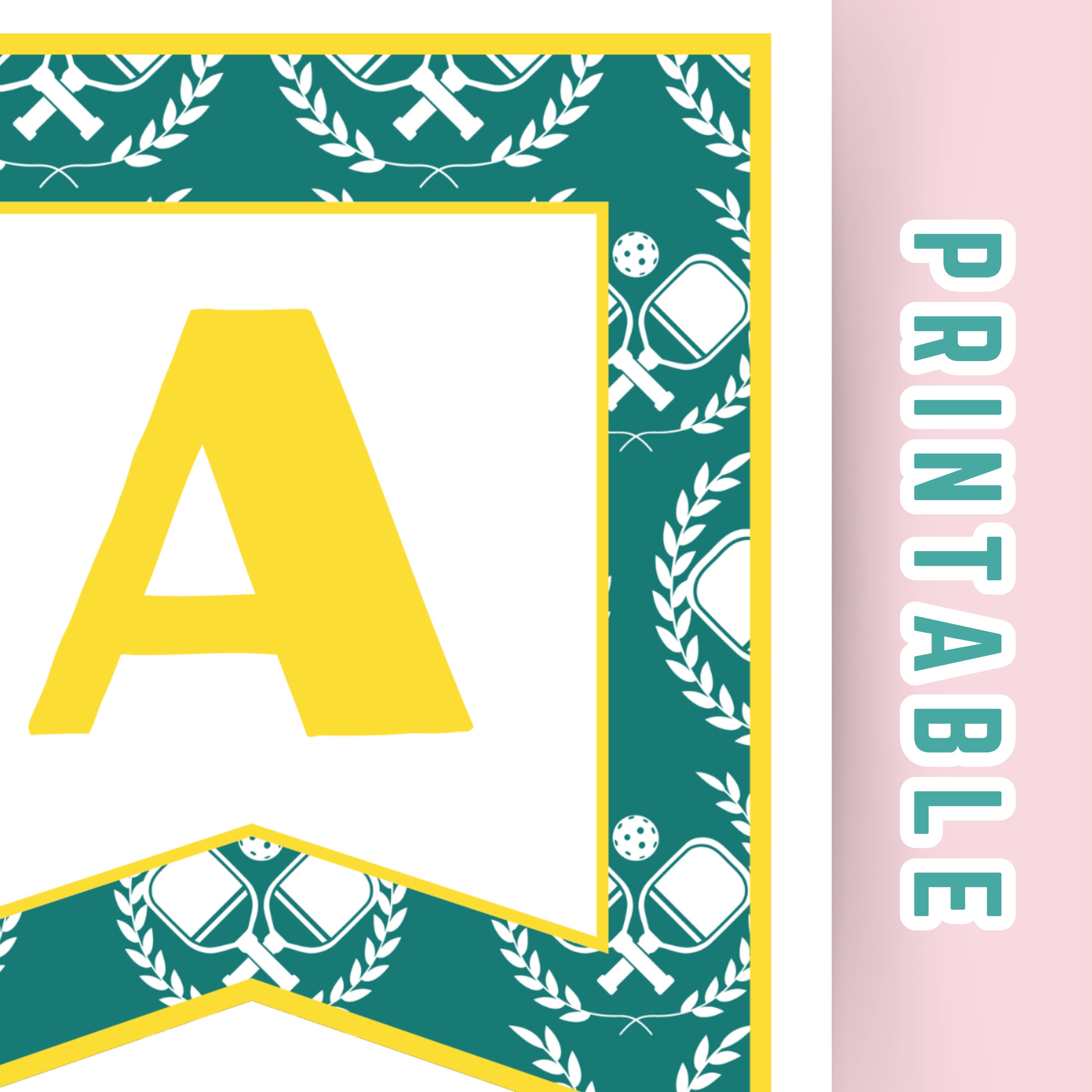 Custom Printable Pickleball Banner Instant Download Pickle Ball Themed ...