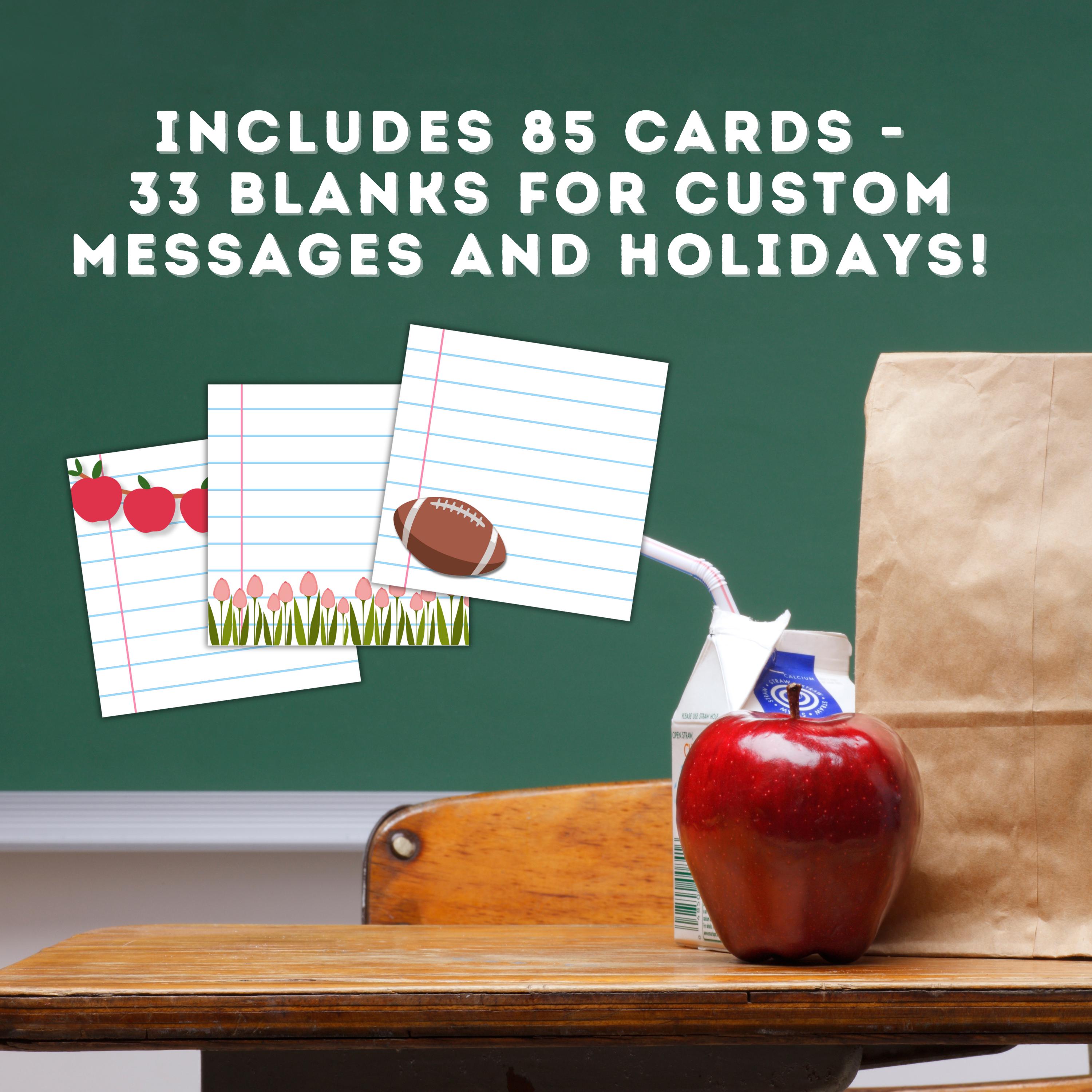 Printable Lunch Box Cards, Letters, Notes for Kids | PDF, PNG | Back to ...
