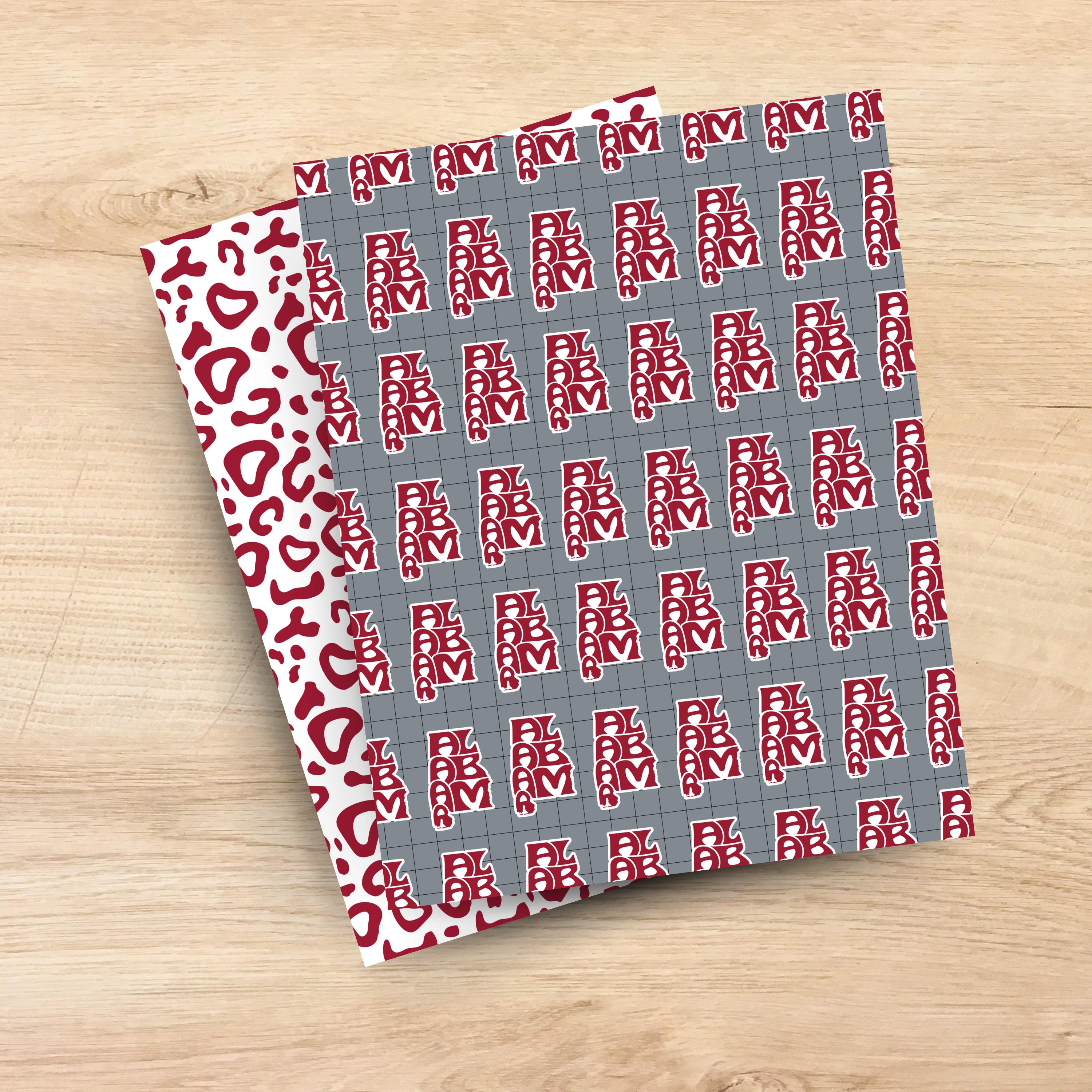 Alabama Seamless Digital Paper Bundle | Printable, Crimson Football ...