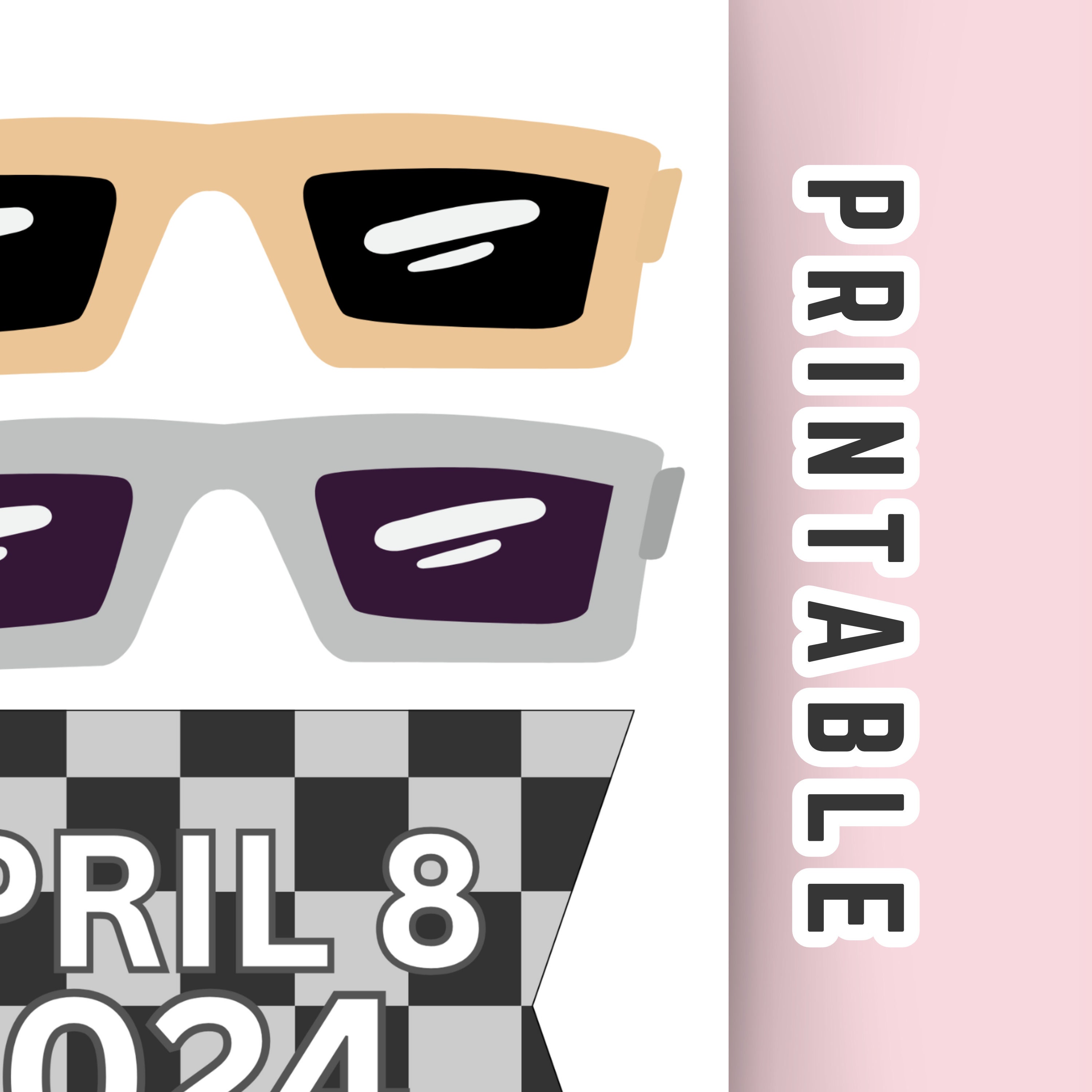 Printable 2024 Total Solar Eclipse Photo Props Signs Photo Booth Sticks ...