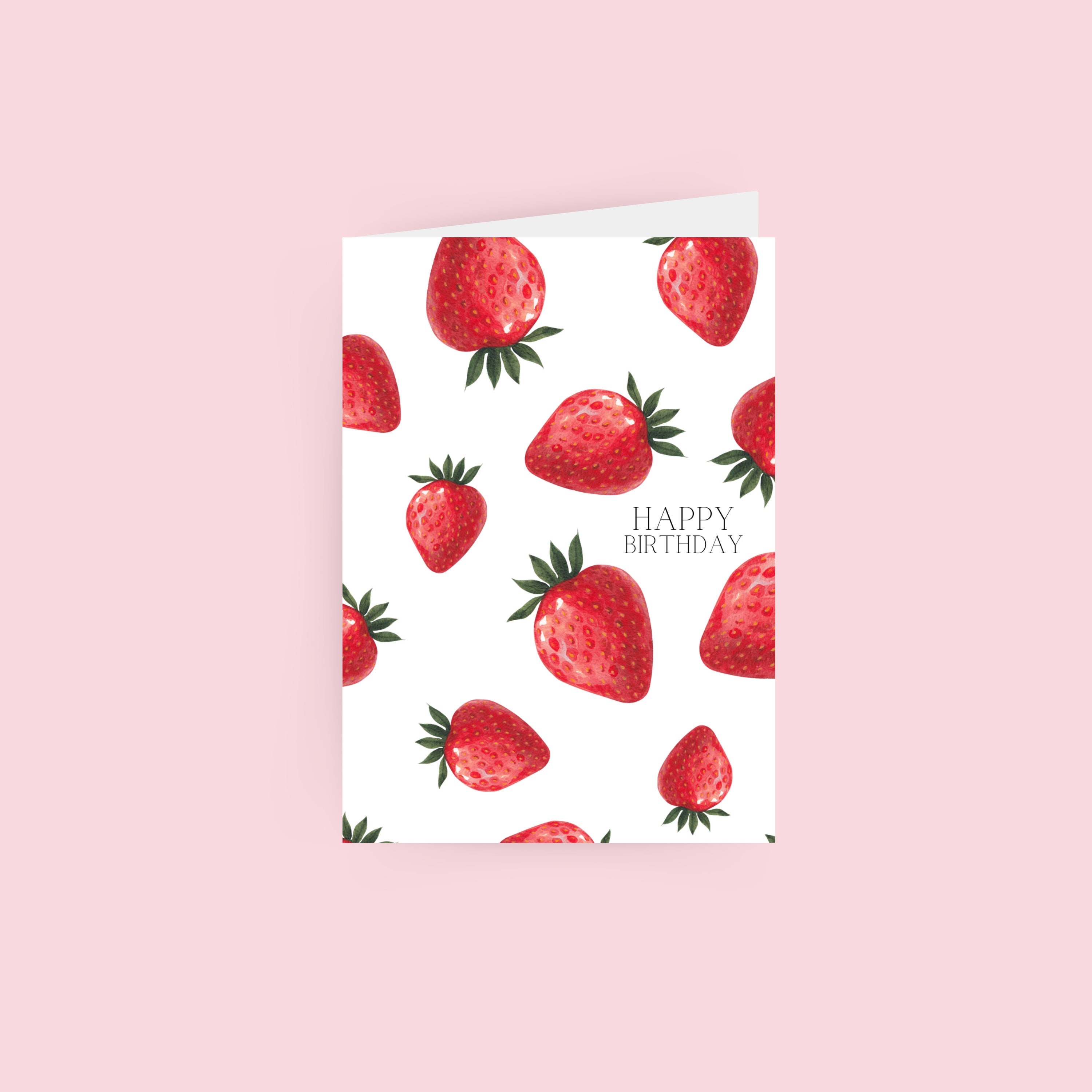 Printable Strawberry Birthday Card Instant Download Berry First ...