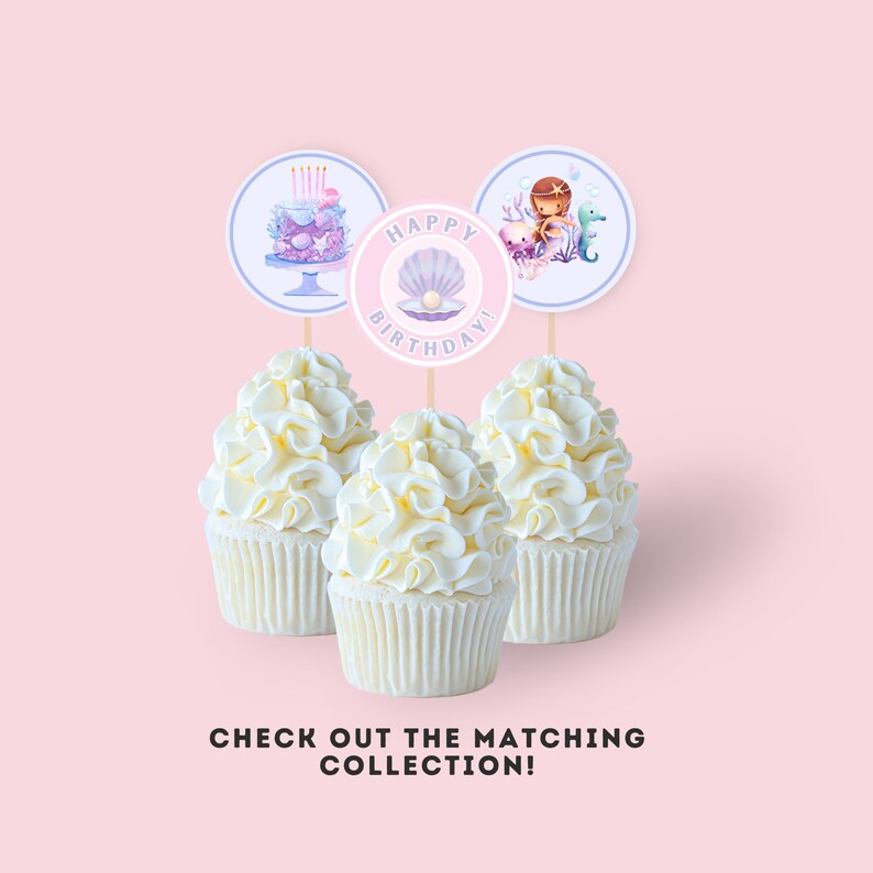 Printable Mermaid Theme Food Labels, Name and Table Cards Instant ...