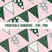 Printable Hunter Green Gingham Banner, Garland | Christmas Party ...