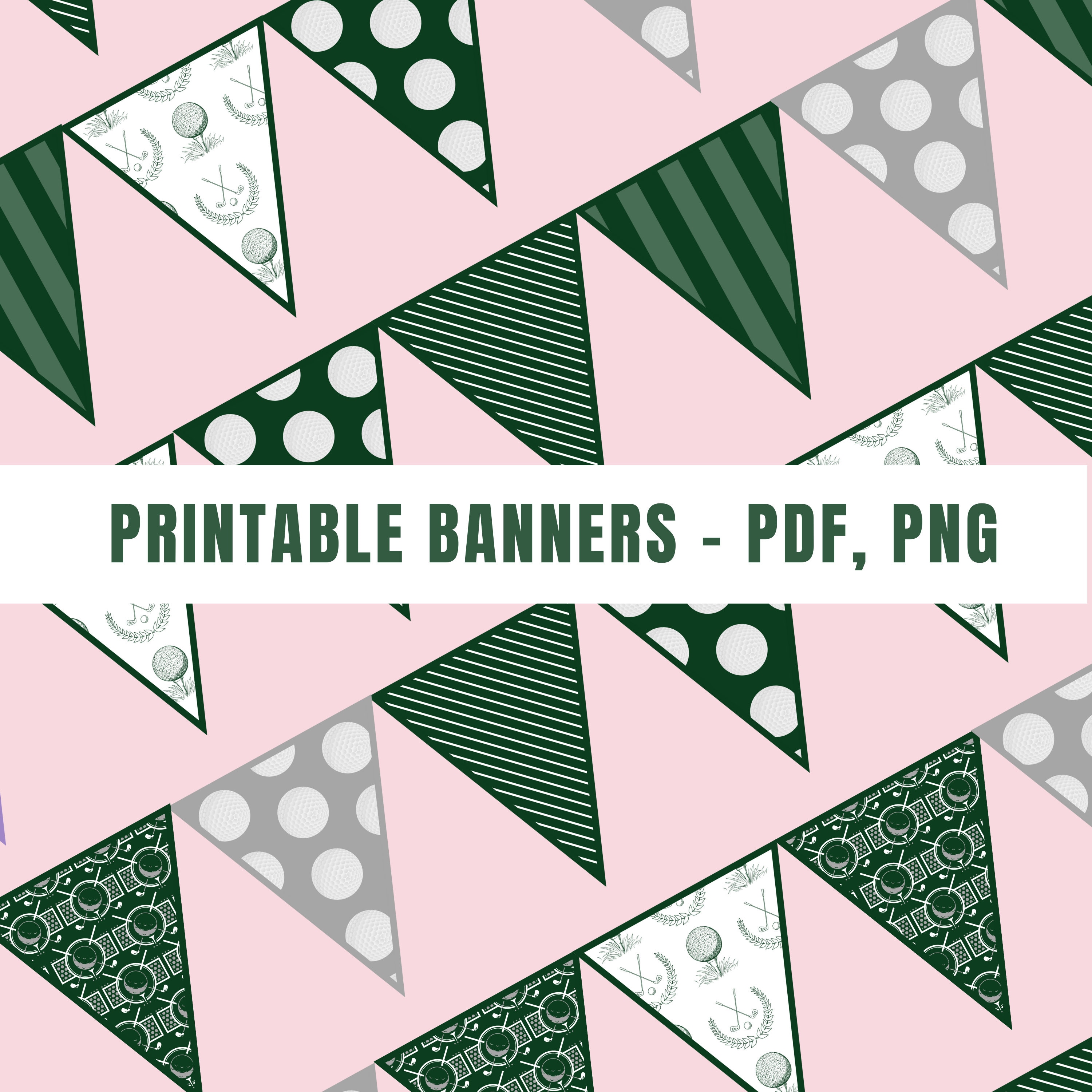 Printable Golf Themed Party Banner Birthday, Bachelor, Retirement Party ...