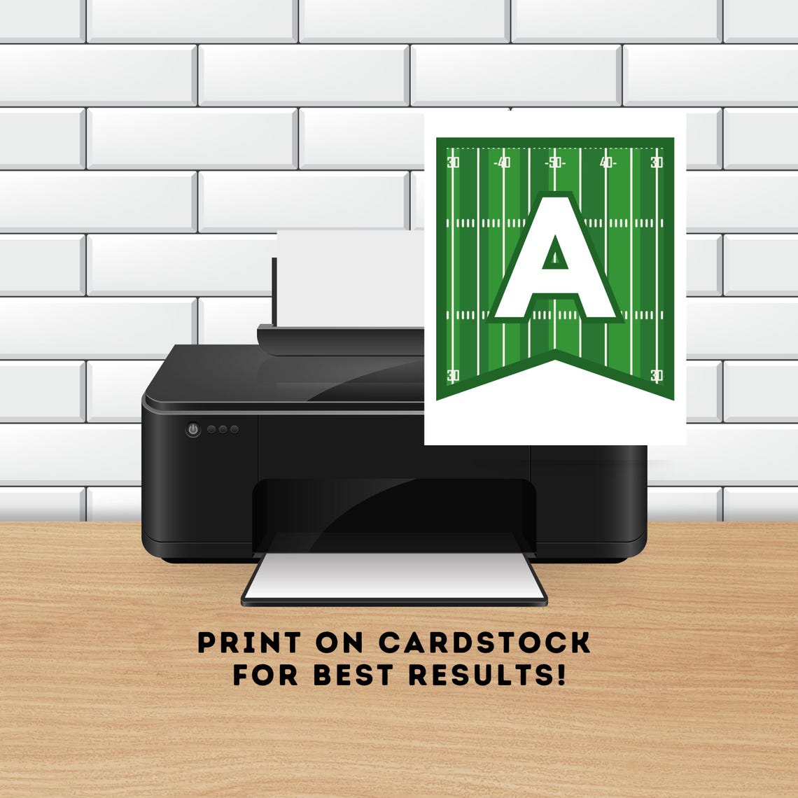 Printable Football Field Banner | Custom, Instant Download, Party ...