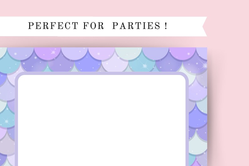 Printable Mermaid Theme Food Labels, Name and Table Cards | Instant ...