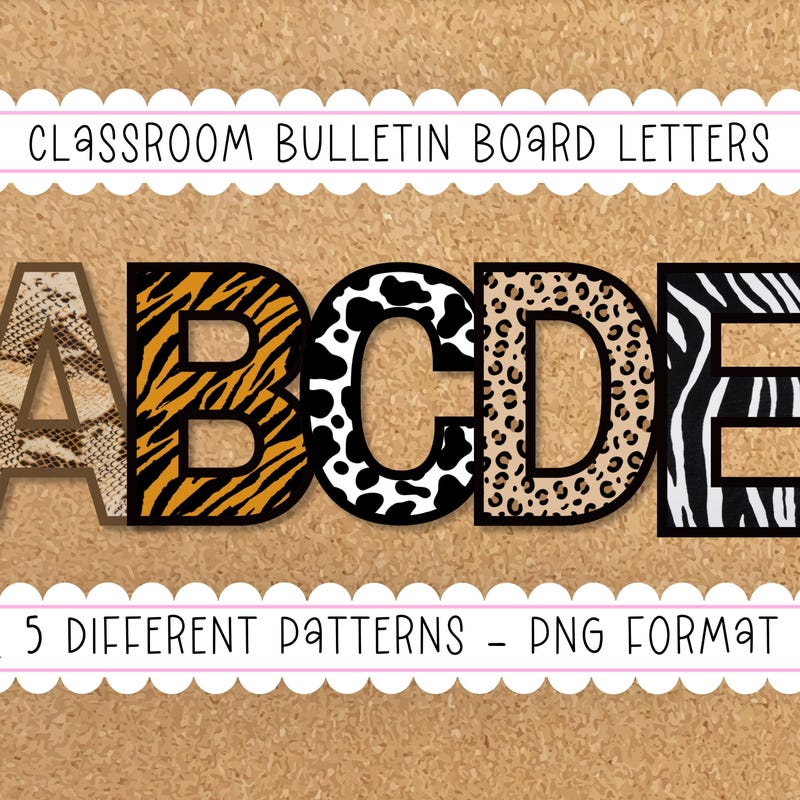 Animal Print Letters - Etsy