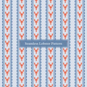 Seamless Lobster Pattern for Commercial Use | Scallops, Coastal, New ...