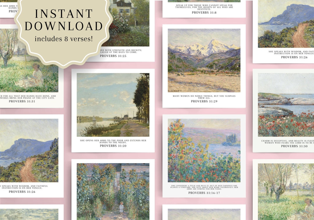 Proverbs 31 Woman Wall Art, Printable Wall Art | Aesthetic Christian ...