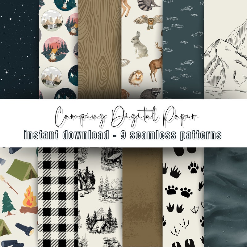 Camping Wallpaper - Etsy