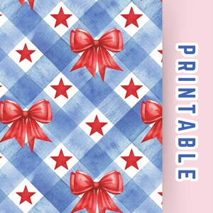 Seamless Patriotic Pattern, Digital Paper, Design | Memorial Day, 4th ...