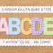 Printable Gingham Letters for Classroom, Bulletin Board Letters, PNG ...