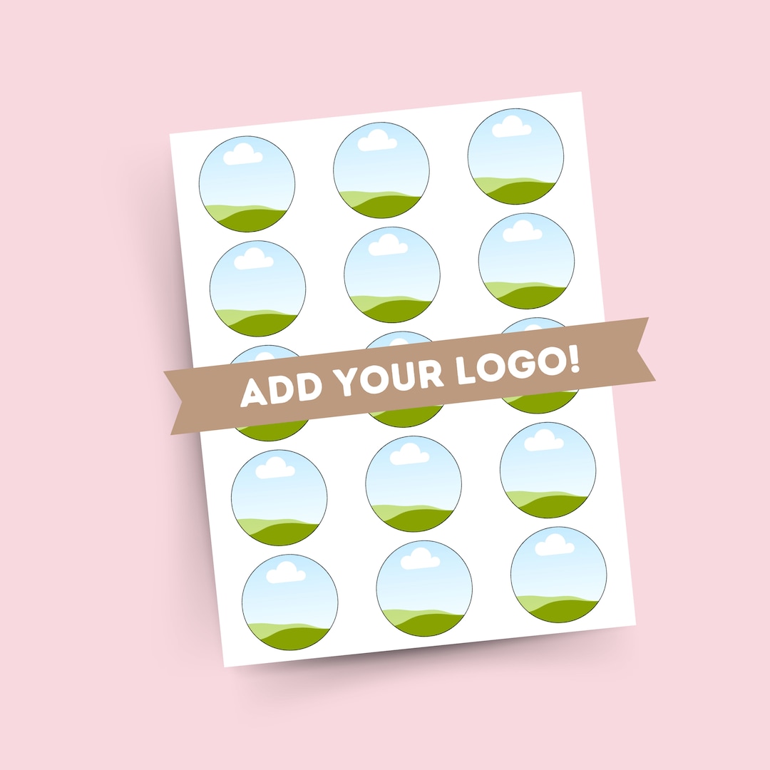 Custom Logo Cupcake Toppers | Company Logo Cupcake Topper Template ...