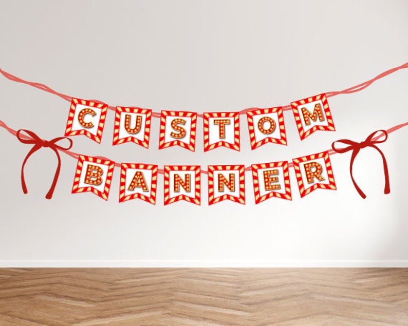 Custom Circus Themed Banner Instant Download, Printable Carnival ...
