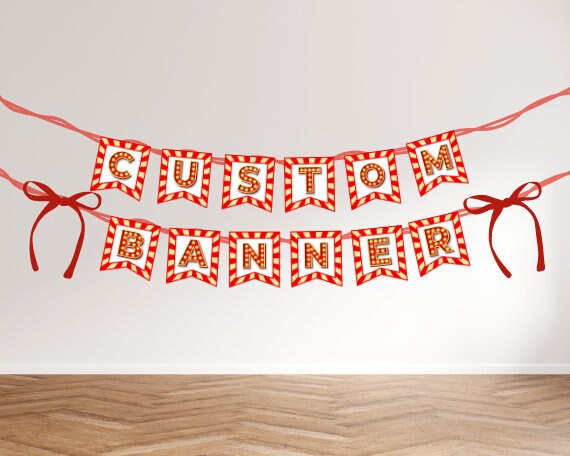 Custom Circus Themed Banner Instant Download, Printable Carnival ...
