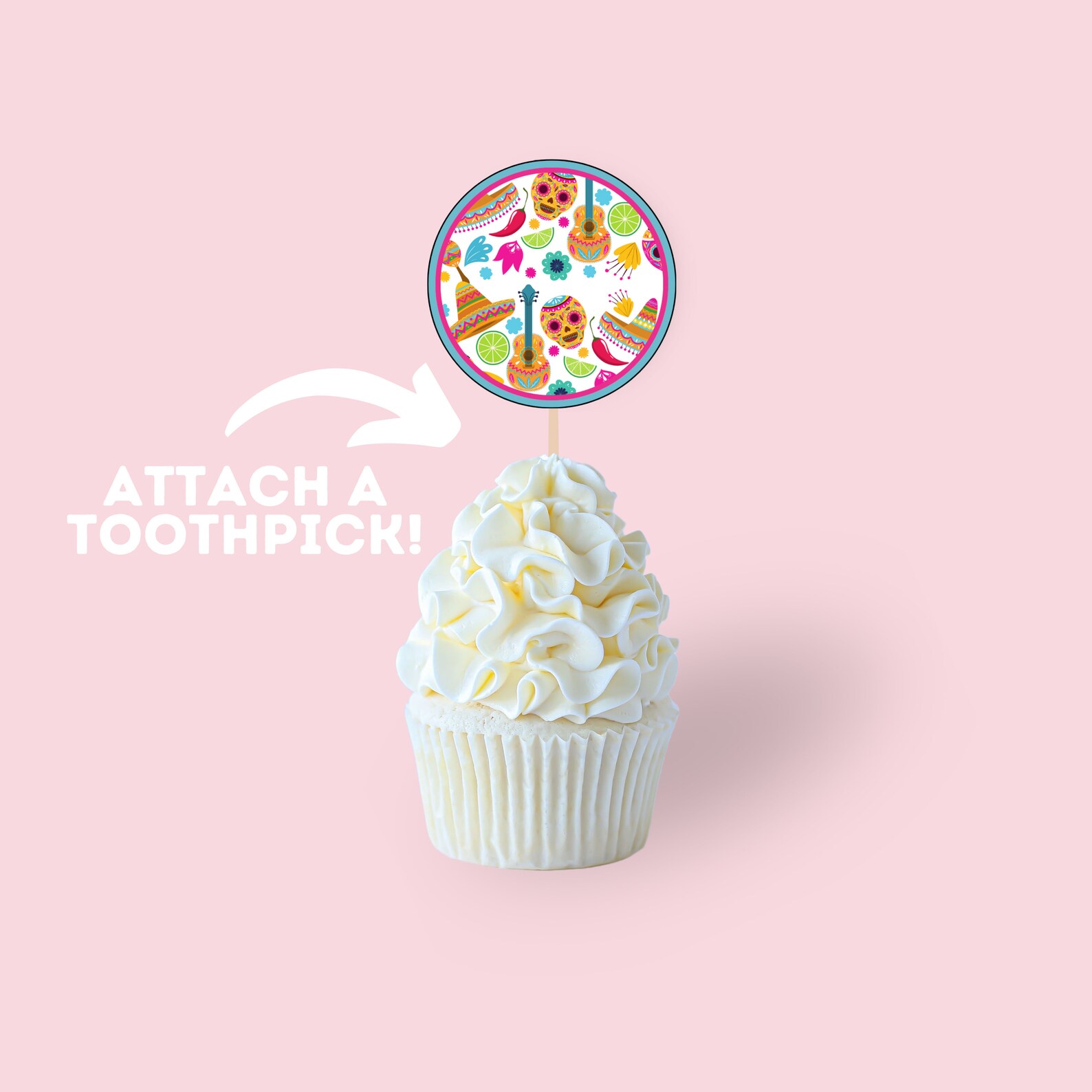 Printable Cinco De Mayo Cupcake Toppers | Instant Download, Colorful ...
