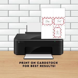 Printable Strawberry Themed Food Labels, Name and Table Cards ...